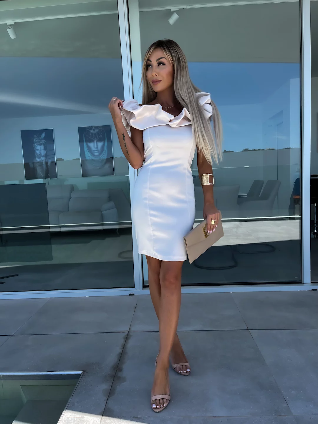 SUKIENKA CELEBRITY CREAM | Ubrania, obuwie oraz dodatki dla kobiet