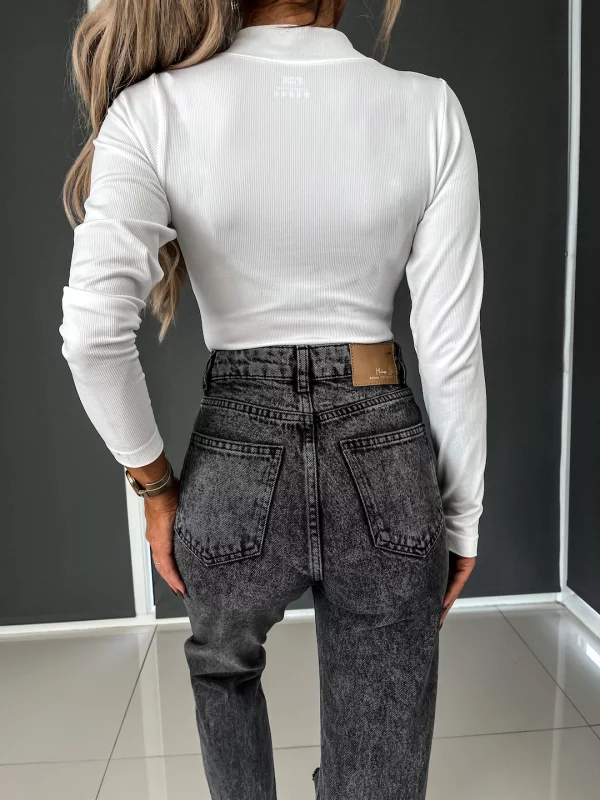 BODY ZIPPER BODYSUIT WHITE | Ubrania, obuwie oraz dodatki dla kobiet