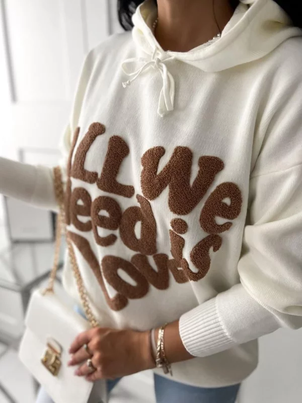 BLUZA ALL WE NEED CREAM | Ubrania, obuwie oraz dodatki dla kobiet