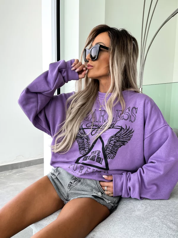 BLUZA FEARLESS VIOLET | Ubrania, obuwie oraz dodatki dla kobiet