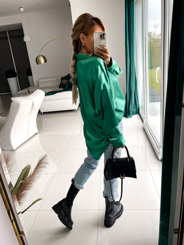 KOSZULA ELEGANT SIMI GREEN | Ubrania, obuwie oraz dodatki dla kobiet