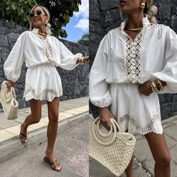 KOMPLET 2-CZĘŚCIOWY BOHO STYLE CREAM | Ubrania, obuwie oraz dodatki dla ...