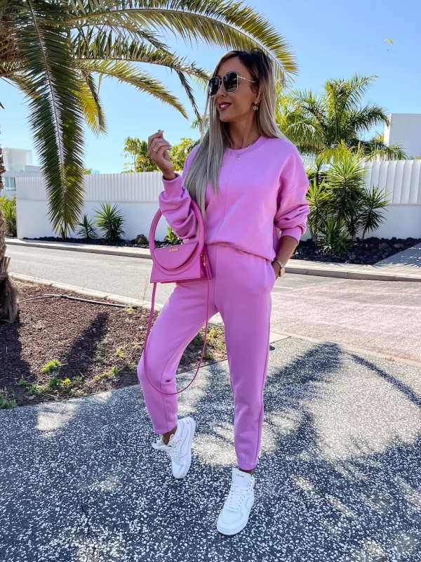 KOMPLET DRESOWY ANN PINK | Ubrania, obuwie oraz dodatki dla kobiet