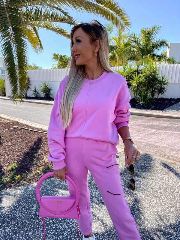 KOMPLET DRESOWY ANN PINK | Ubrania, obuwie oraz dodatki dla kobiet