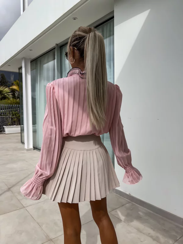 KOSZULA PLISOWANA MAVIS PINK | Ubrania, obuwie oraz dodatki dla kobiet