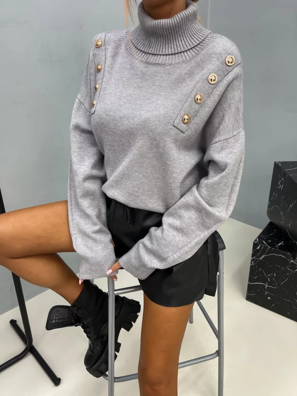 SWETER GOLDEN HOURS GRAY | Ubrania, obuwie oraz dodatki dla kobiet