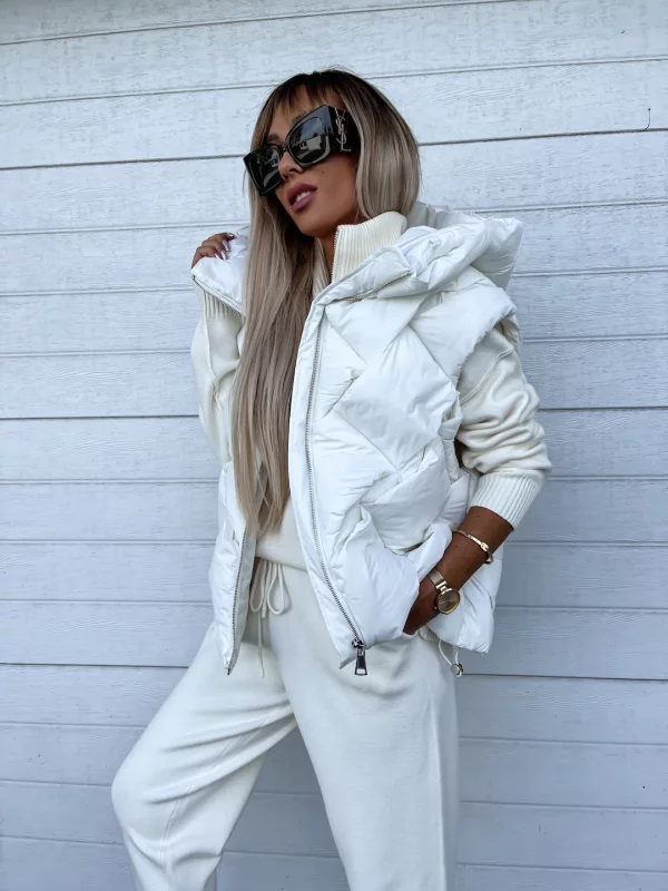 KAMIZELKA GEORGIA WHITE | Ubrania, obuwie oraz dodatki dla kobiet