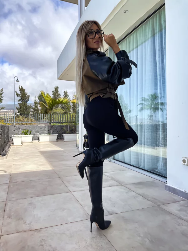 KURTKA Z ŁĄCZONYCH MATERIAŁÓW HUTTON BROWN | Ubrania, obuwie oraz ...