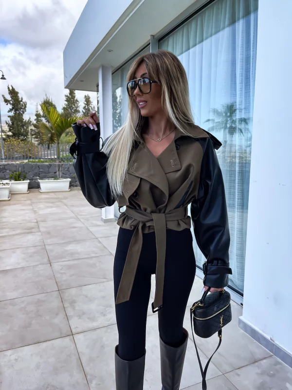 KURTKA Z ŁĄCZONYCH MATERIAŁÓW HUTTON BROWN | Ubrania, obuwie oraz ...