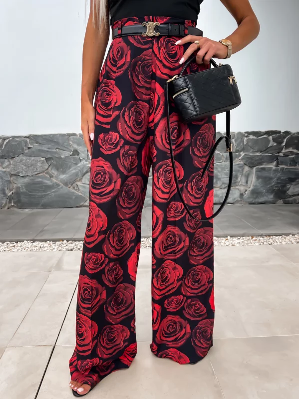 SPODNIE EXCELLENT DESIGN RED ROSES | Ubrania, obuwie oraz dodatki dla ...