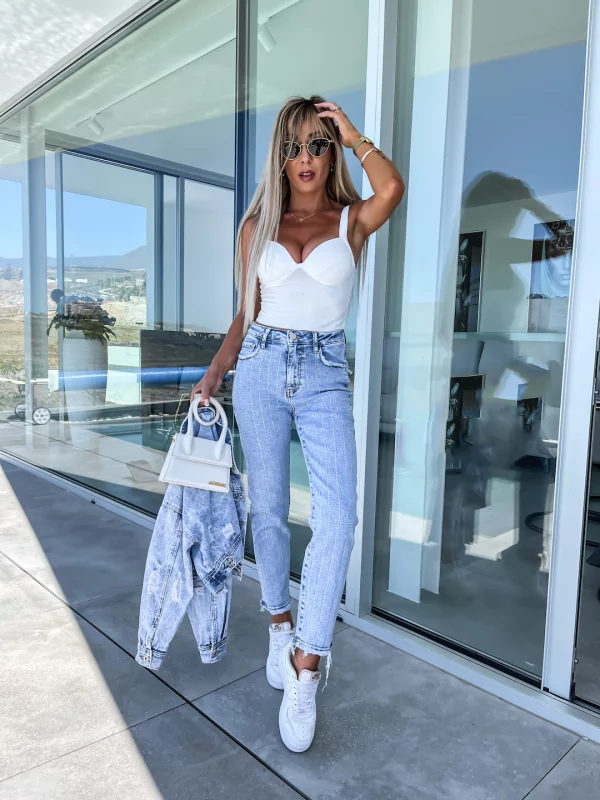 SPODNIE JEANSOWE LEE BLUE | Ubrania, obuwie oraz dodatki dla kobiet