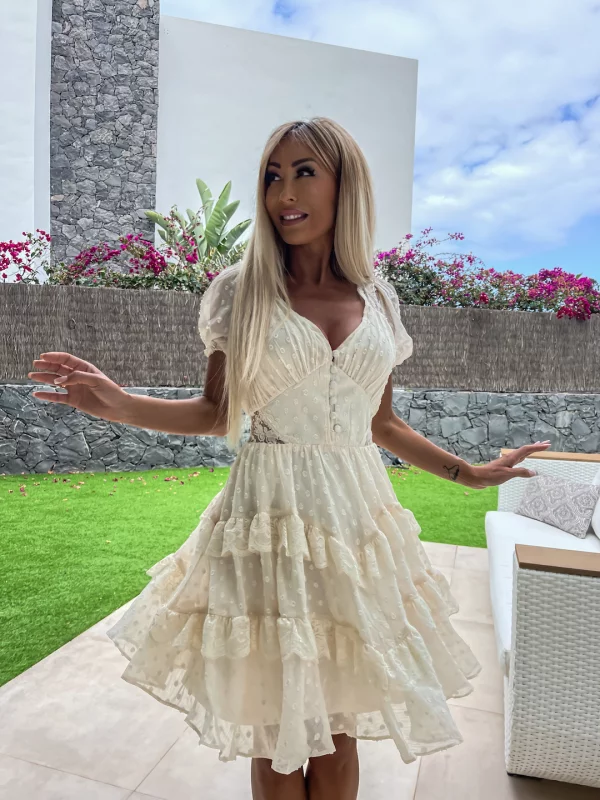 SUKIENKA ANDREA SHORT CREAM | Ubrania, obuwie oraz dodatki dla kobiet