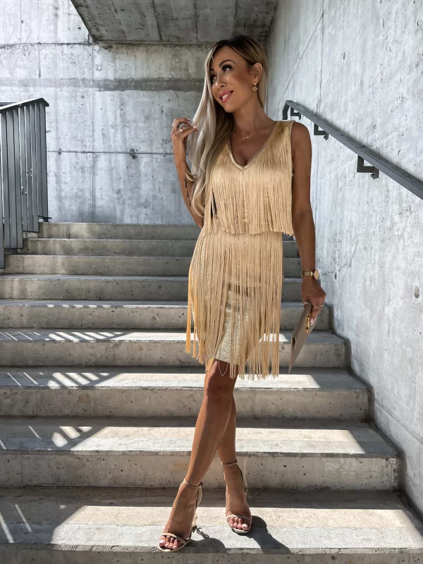 SUKIENKA ARIKKA GOLD | Ubrania, obuwie oraz dodatki dla kobiet