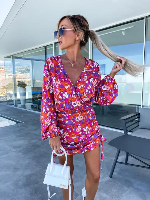 SUKIENKA BELLIS BY CHICACA FUCHSIA | Ubrania, obuwie oraz dodatki dla ...