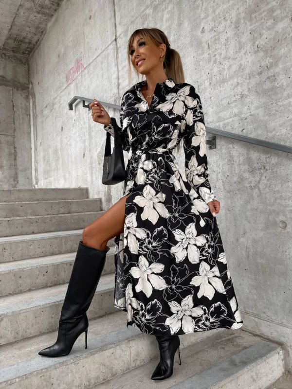 SUKIENKA BROADWAY BY CHICACA BLACK FLOWERS | Ubrania, obuwie oraz ...