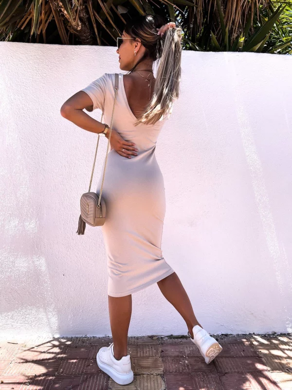 SUKIENKA DOROTHY BACK NECKLINE BEŻOWA | Ubrania, obuwie oraz dodatki ...