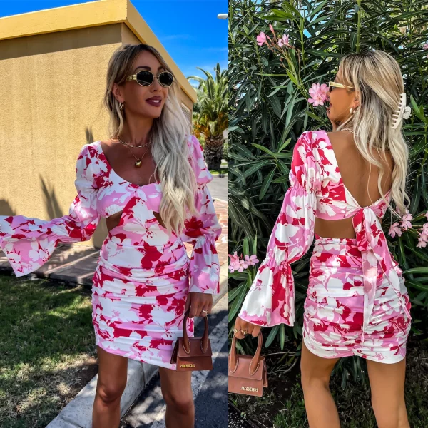 SUKIENKA MARIKA BY CHICACA PINK | Ubrania, obuwie oraz dodatki dla kobiet