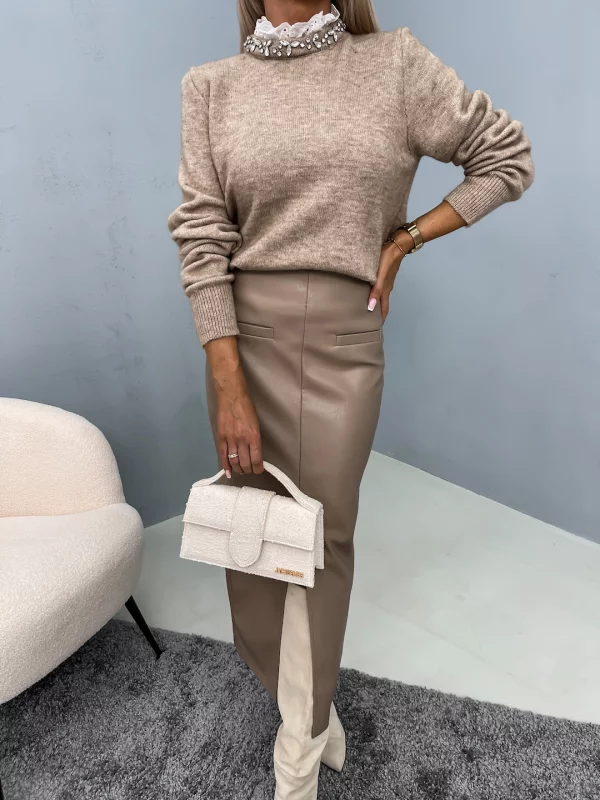 SWETER PREPPY STYLE BEIGE | Ubrania, obuwie oraz dodatki dla kobiet